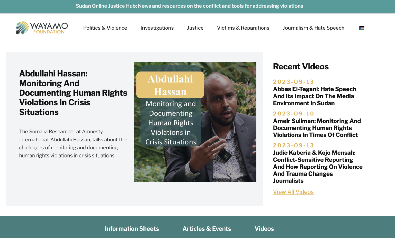 Wayamo Foundation launches bilingual Sudan Justice Hub, empowering ...